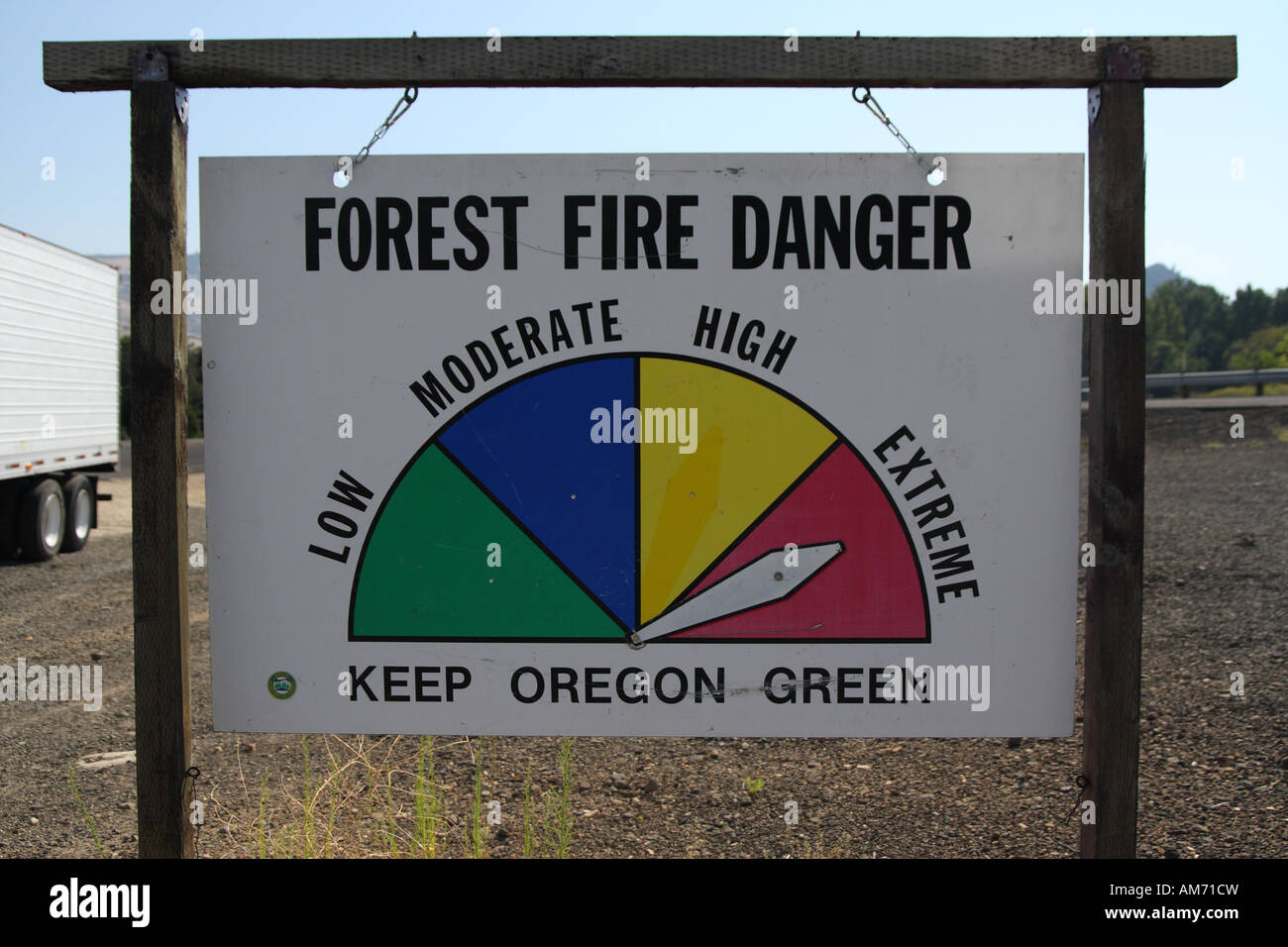 Forest Fire Danger warning sign Stock Photo - Alamy