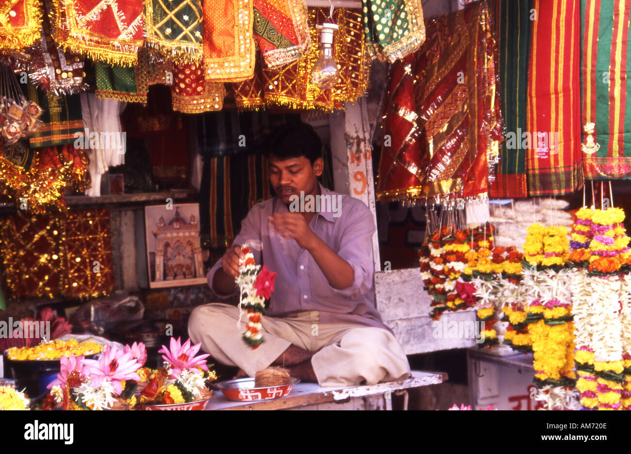 India Maharashtra Mumbai Bombay Mahalaxmi Hindu Temple vendor of ...