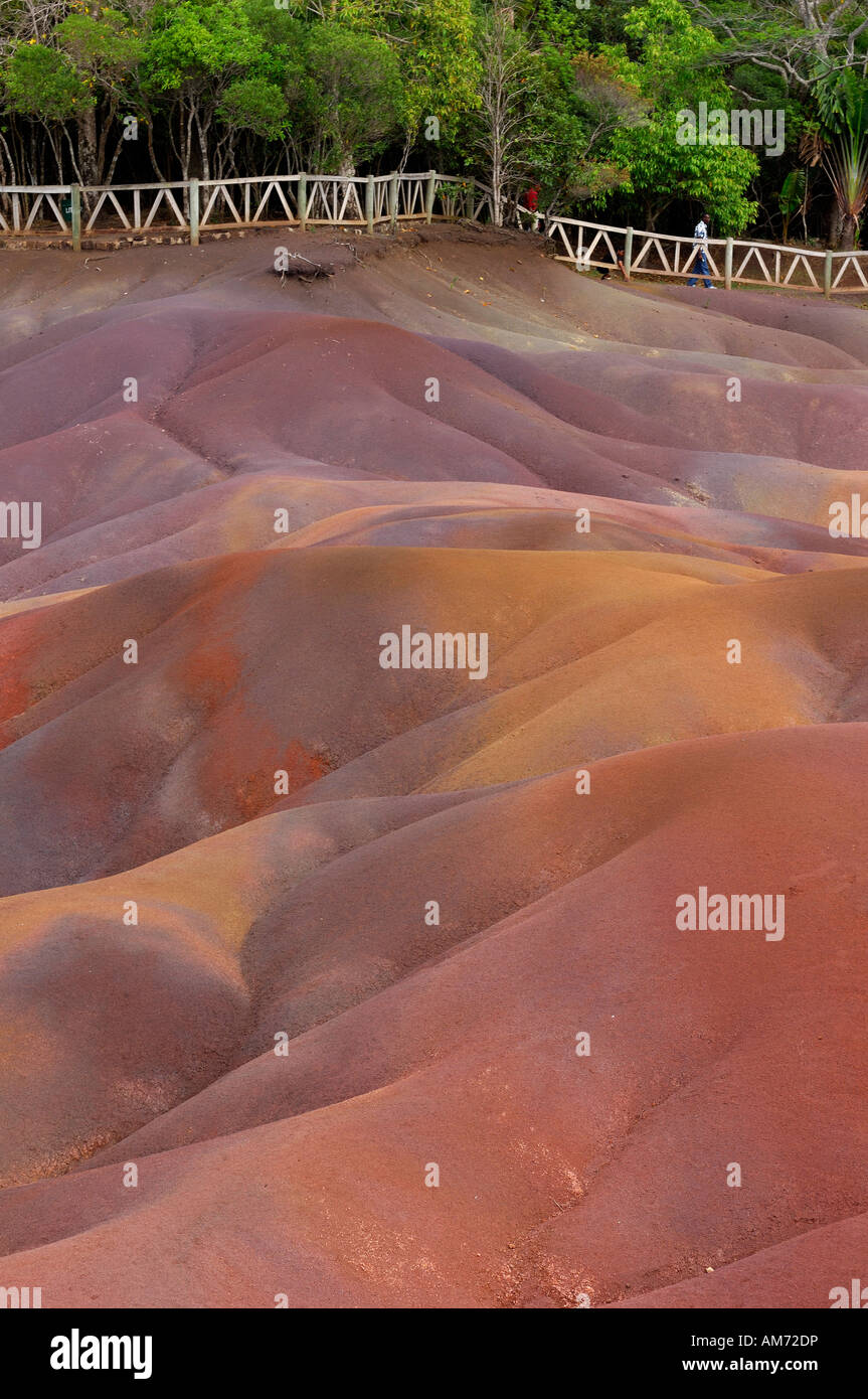 Mauritius island, Chamarel region, 7 colors'earth, buttes of volcanic ...