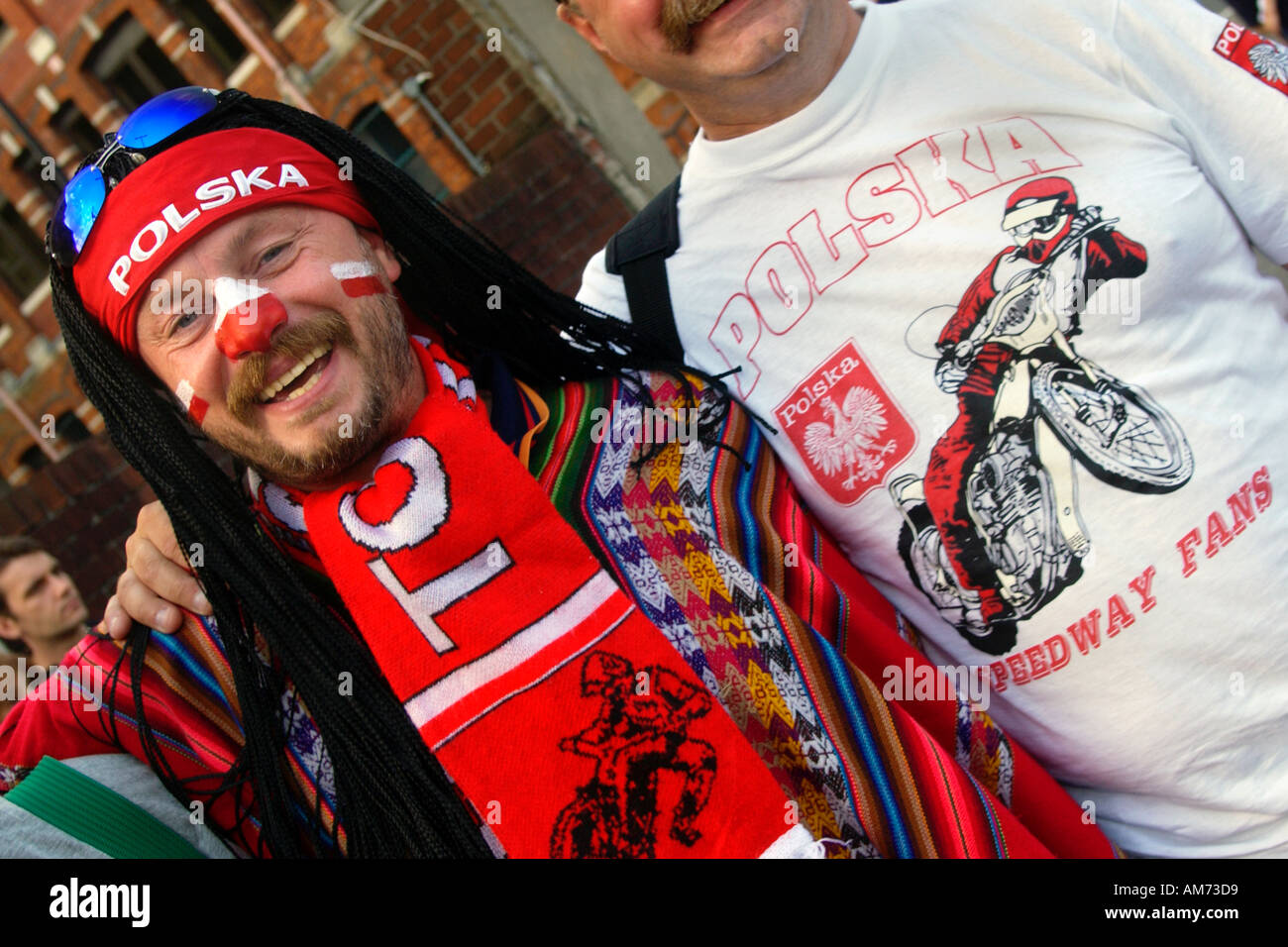 Polish speedway fan at the Speedway Grand Prix in the Millennium ...