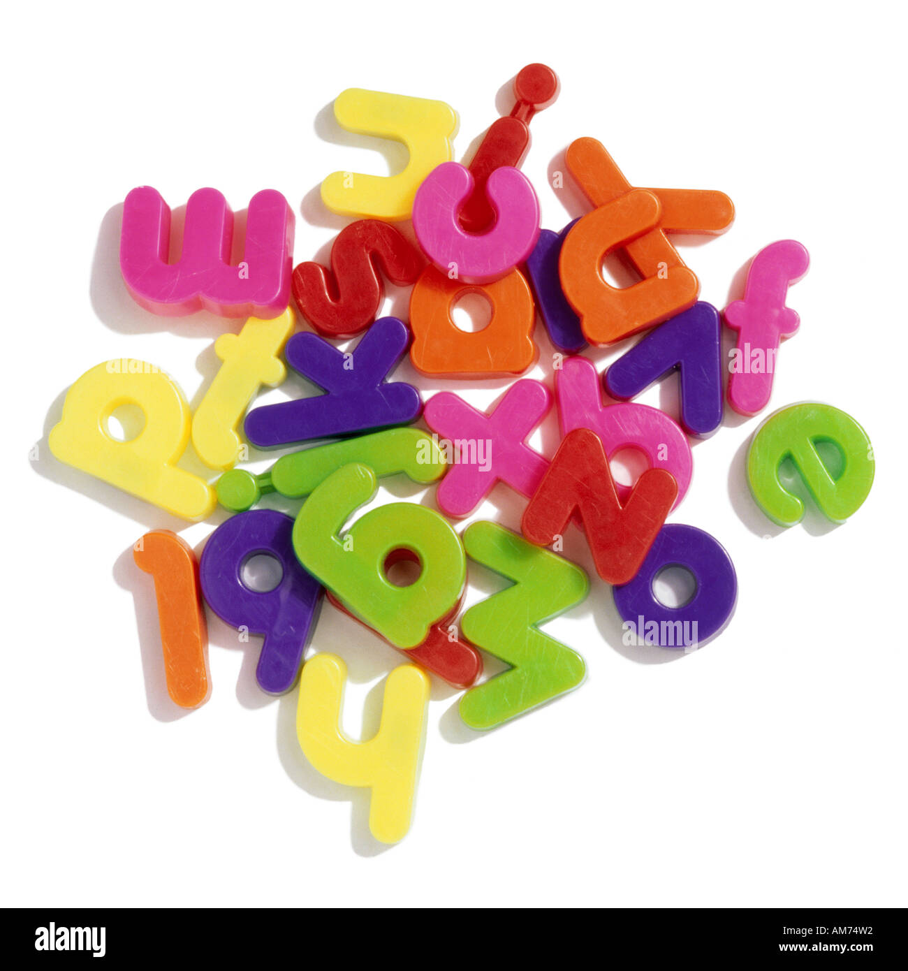 Coloured alphabet shapes Stock Photo - Alamy