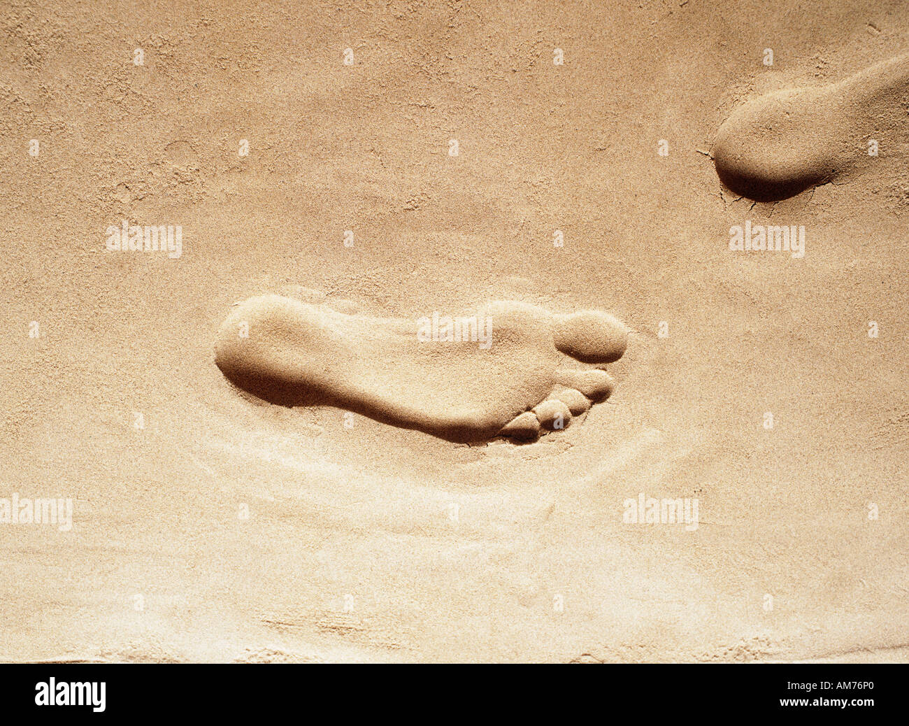 A foot print in sand Stock Photo - Alamy
