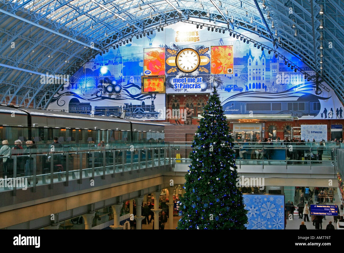st pancras international christmas tree decorations eurostar railway ...