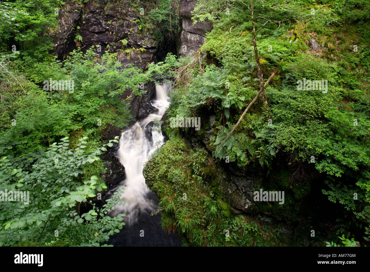 The Deil's Cauldron Waterfall, Comrie, Perthshire, Scotland, UK Stock ...