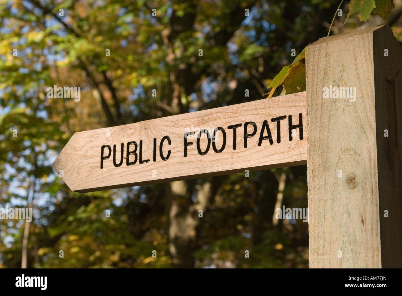 Public Footpath signpost Stock Photo - Alamy