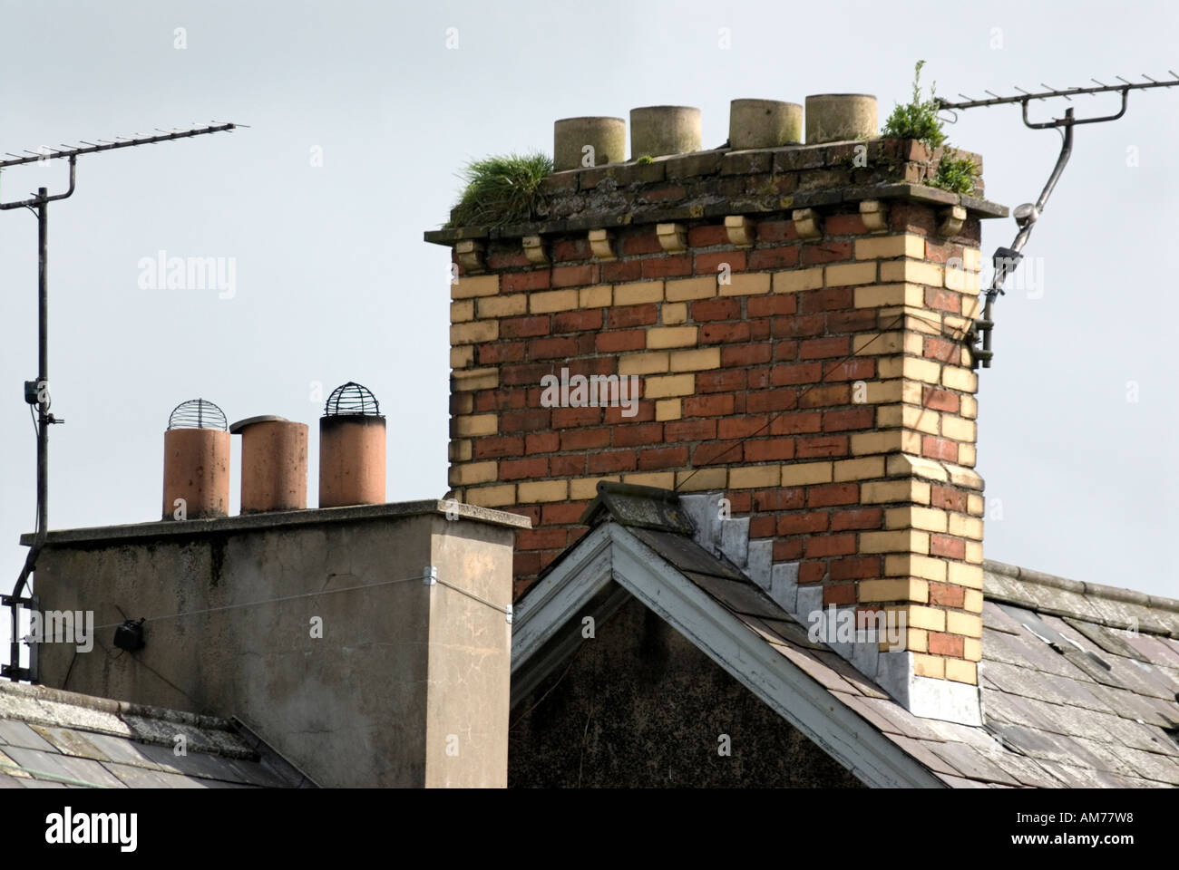 Brick chimney stack Stock Photo - Alamy