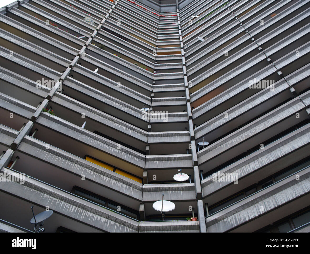 High rise building in Neckar City in Mannheim, Hesse, Germany Stock ...
