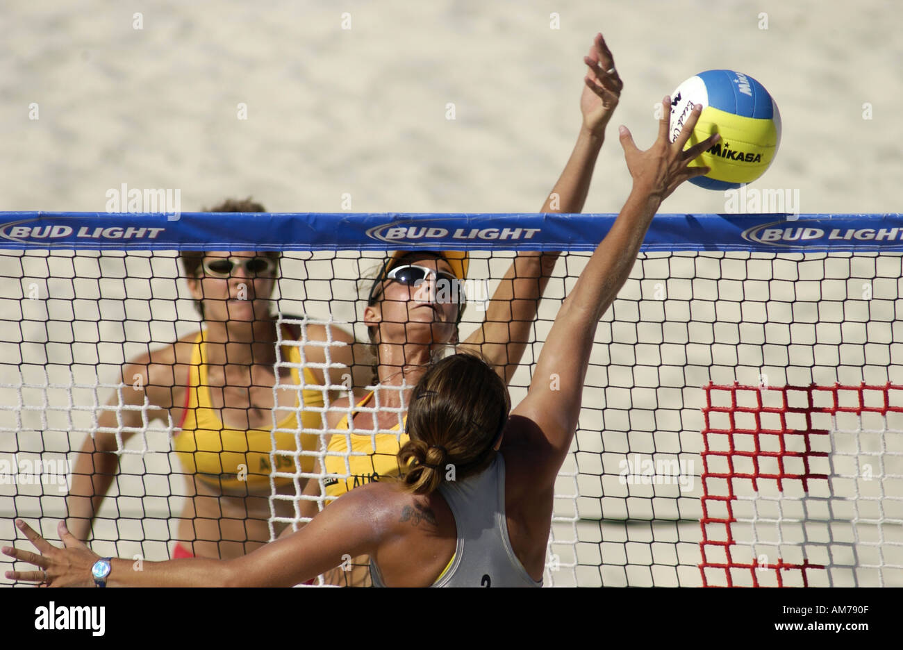 SWATCH FIVB World Tour pro beach volleyball Carson California USA Stock ...