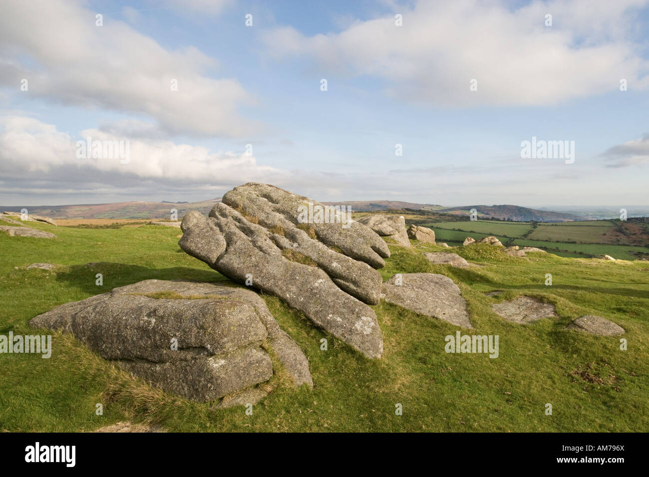 View from a Tor Dartmoor National Park Devon UK Stock Photo - Alamy