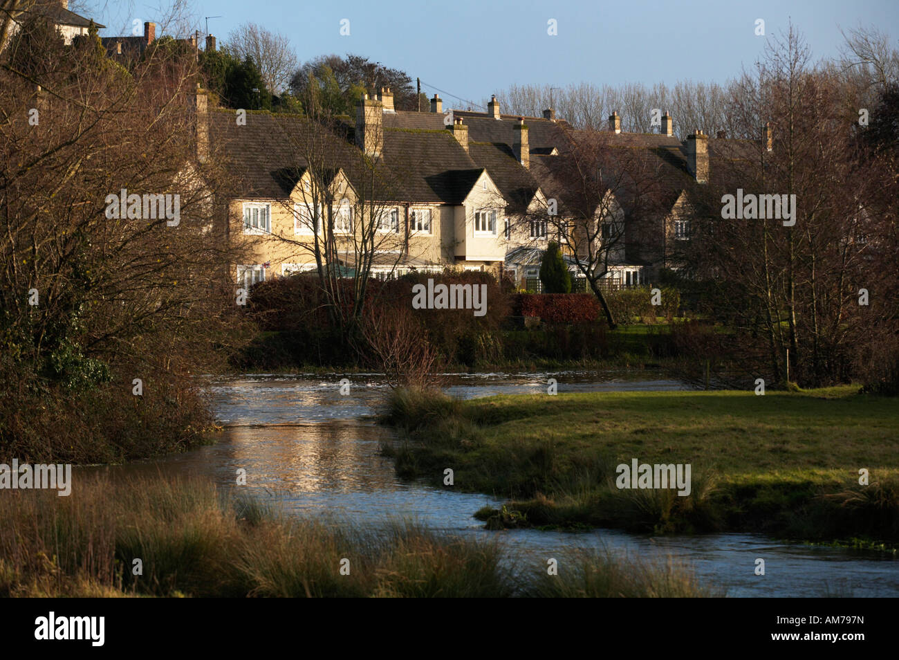 Houses near the River Avon Malmesbury Wiltshire England Stock Photo - Alamy