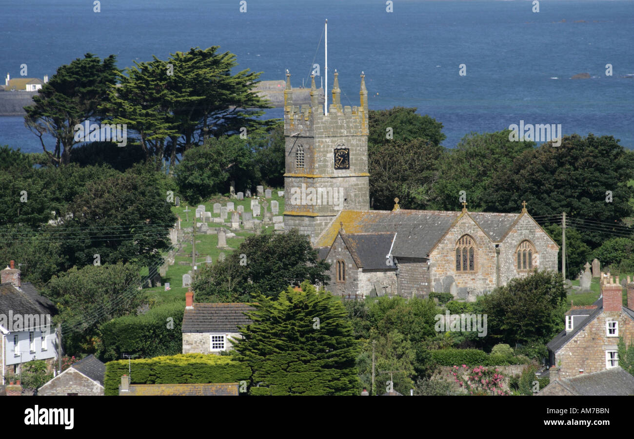 Churdch of Perranuthnoe, Cornwall, UK Stock Photo - Alamy