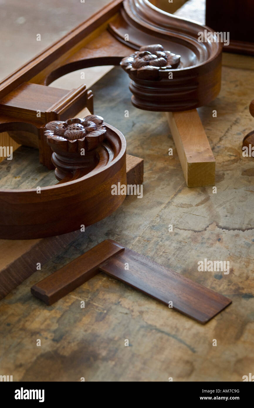 Pediment for handmade furniture created in Colonial Williamsburg ...