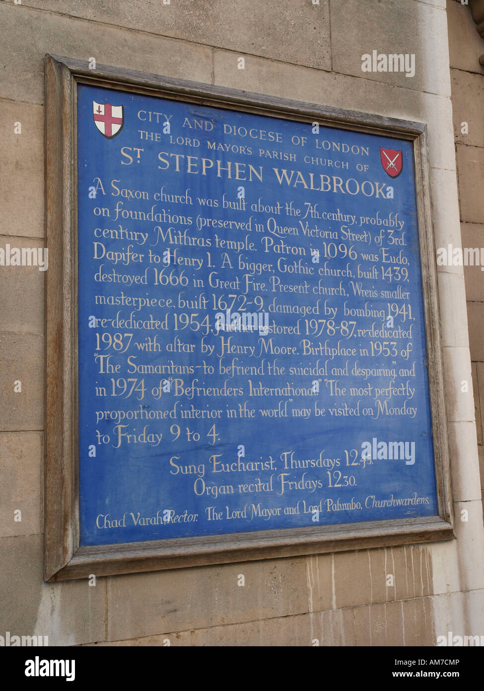 England london city st stephen walbrook church dome hi-res stock ...
