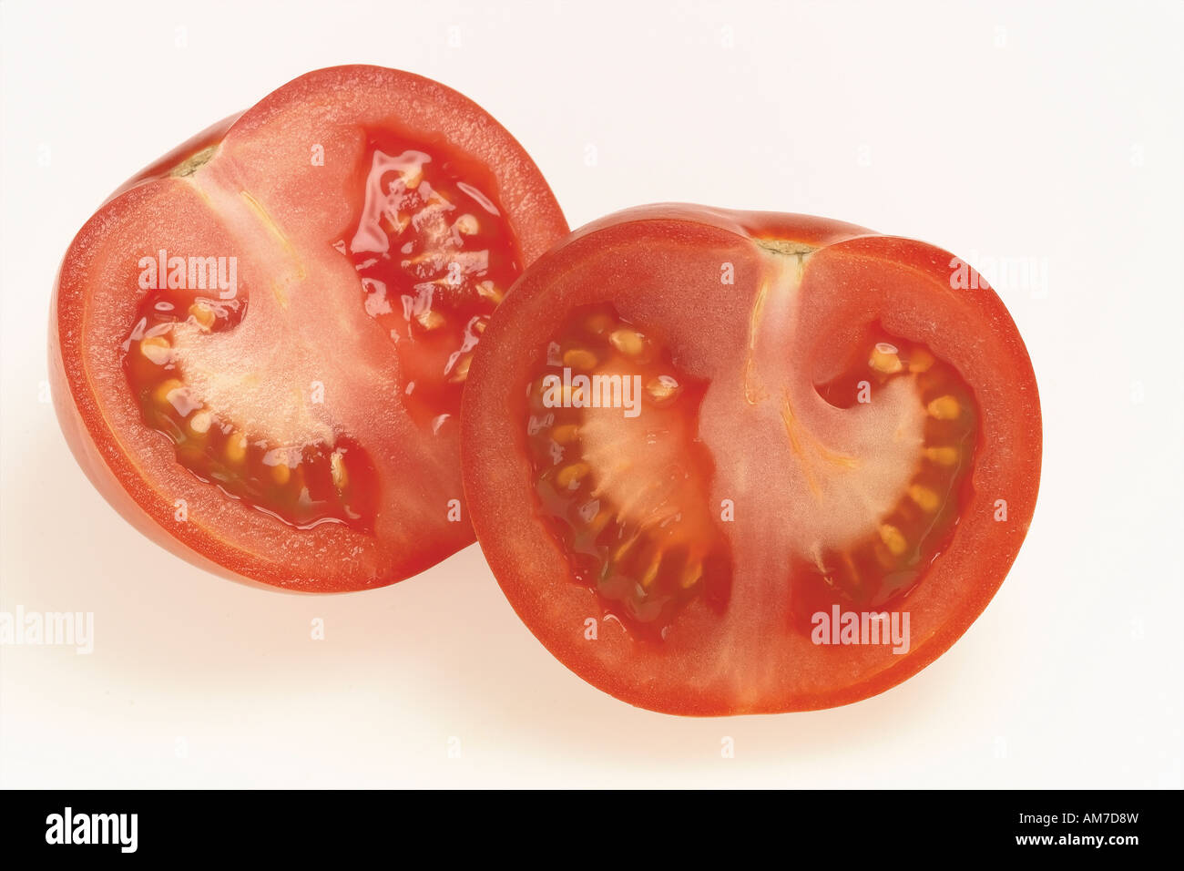 Red tomato slice half white background nutrition healthy diet food ...