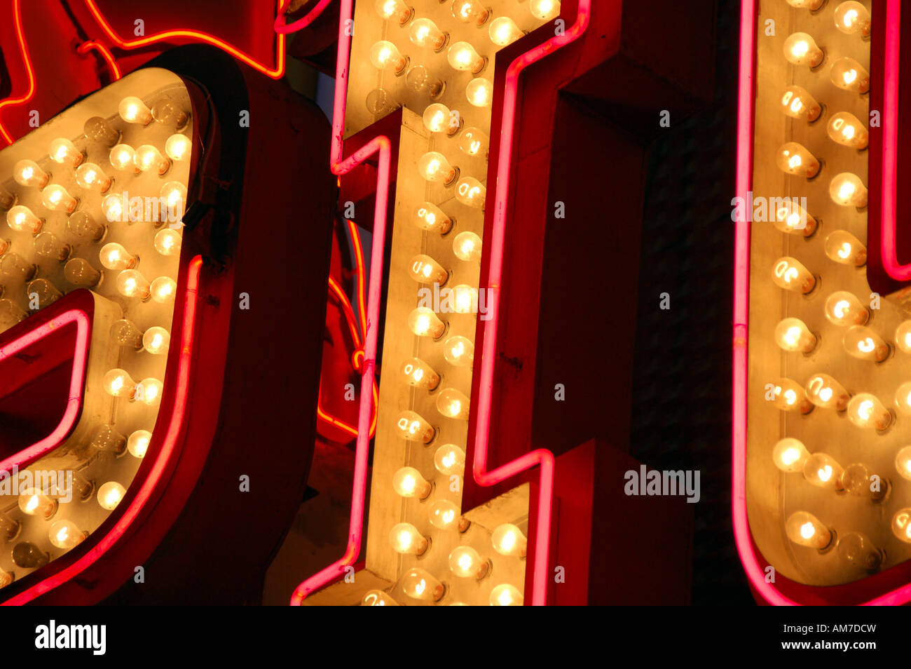 Fremont street neon signs, Las Vegas, Nevada Stock Photo - Alamy