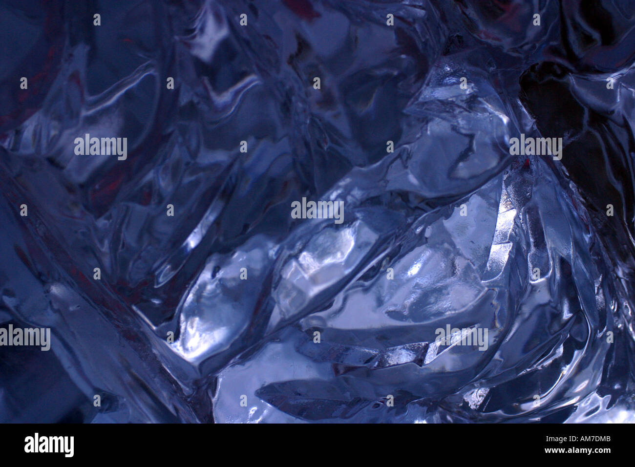 frozen blue ICE block Stock Photo - Alamy