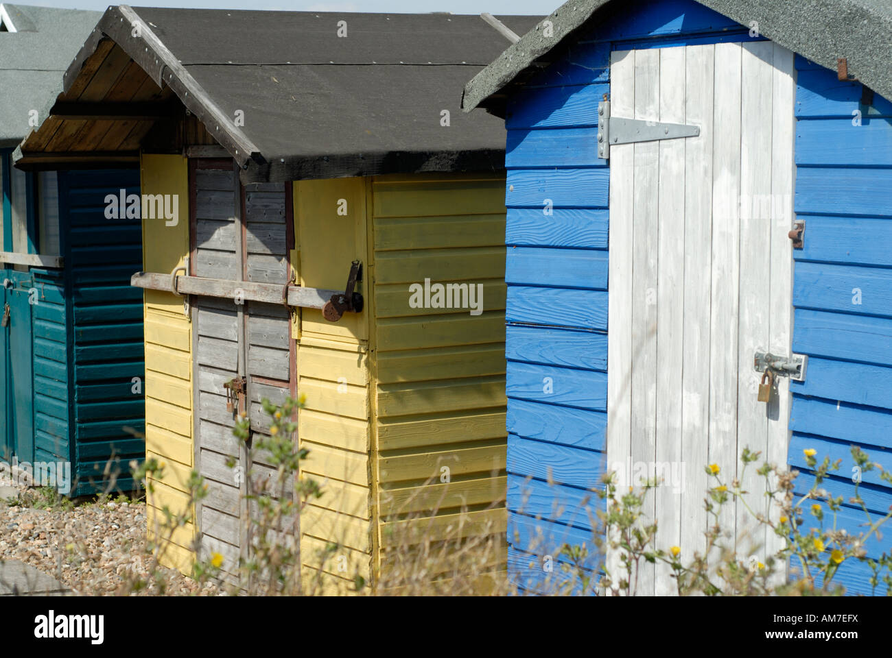 Colourful beach huts Stock Photo - Alamy
