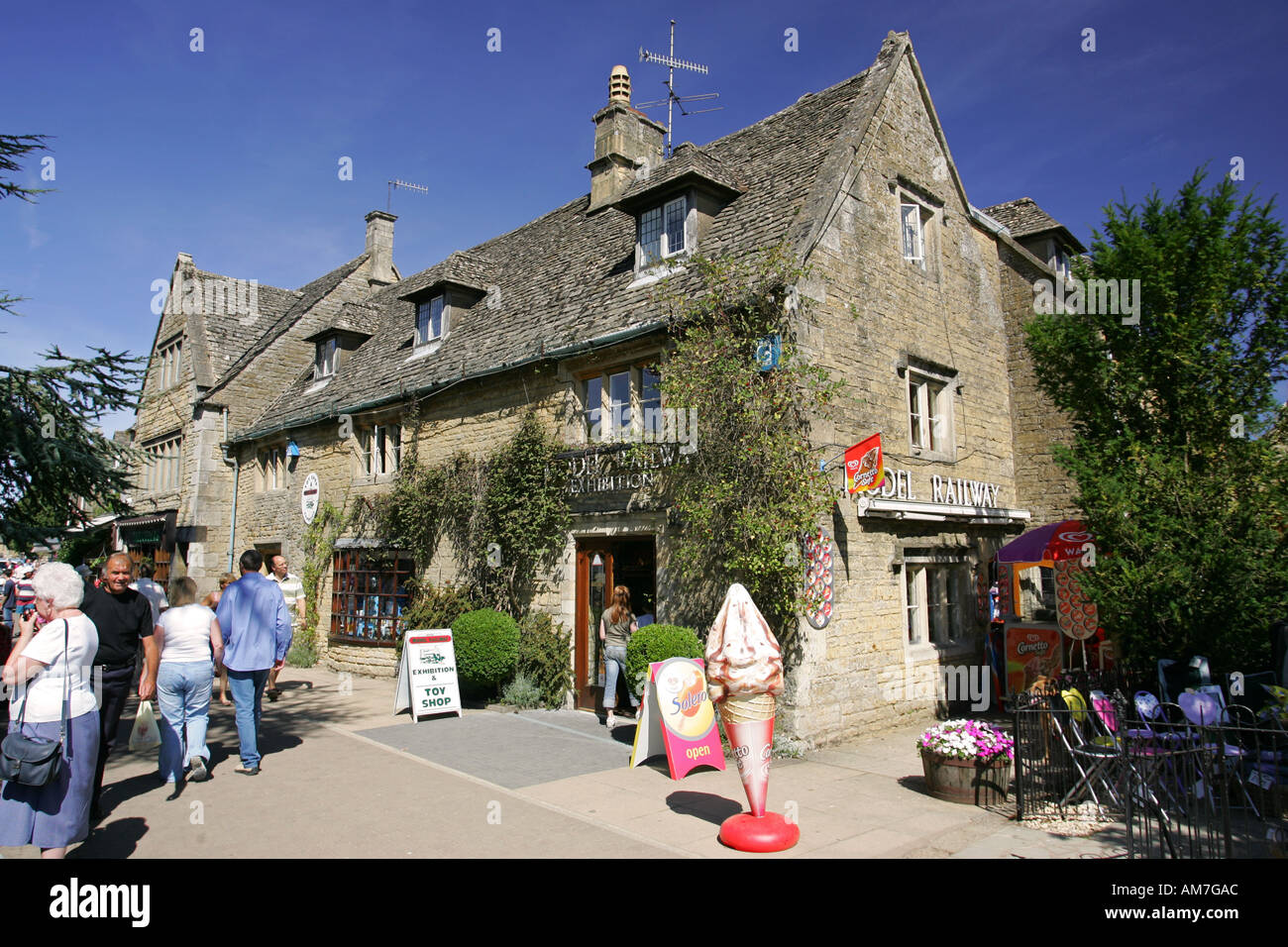 Famous Cotswold tourist attraction the Model Village in picturesque ...