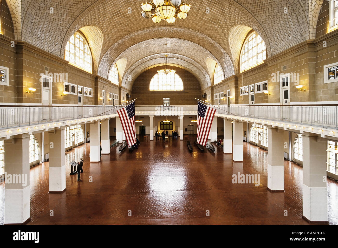 Ellis Island, main building, registration hall, History, New York City ...