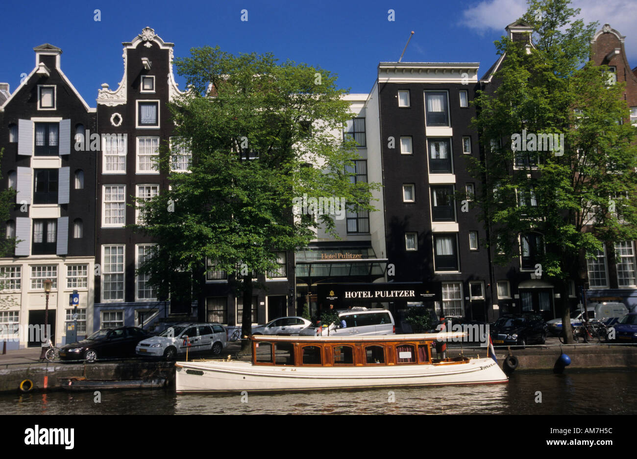 Amsterdam City Town canal boat Hotel Stock Photo - Alamy