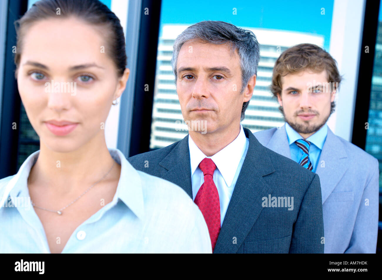 Business people standing in row, portrait Stock Photo - Alamy