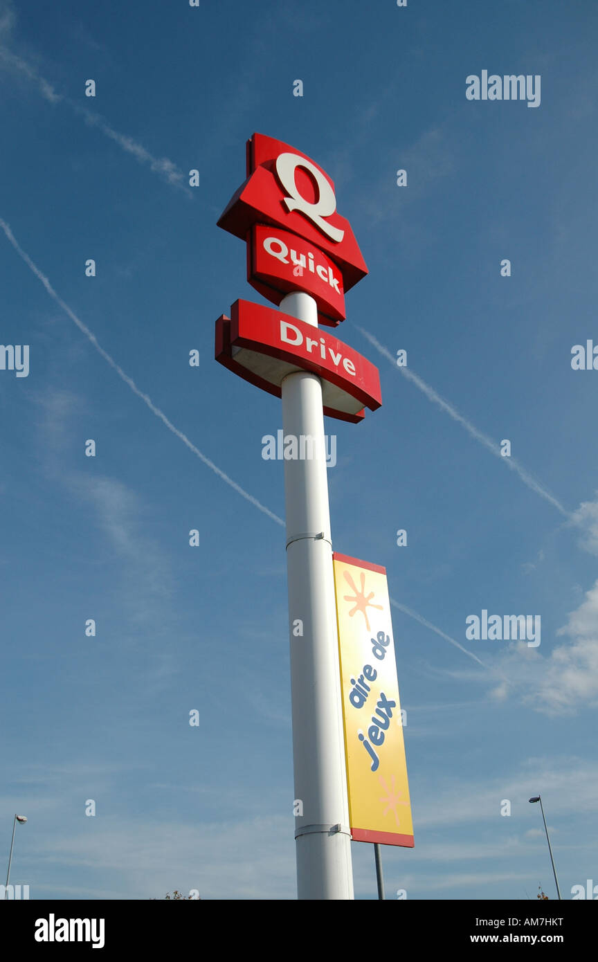 Quick Burger fast food restaurant, France Stock Photo - Alamy