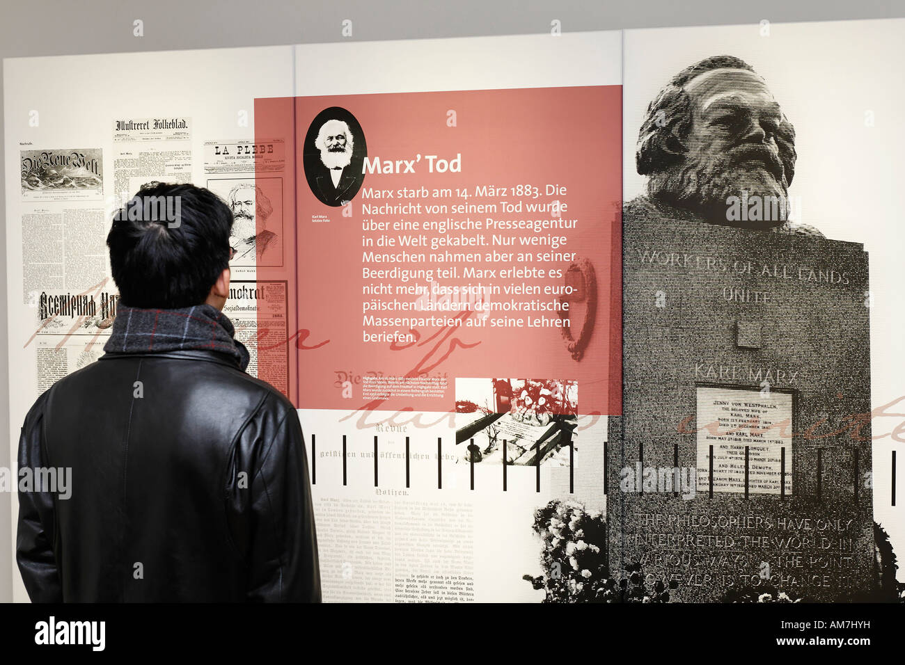 Death of Karl Marx, information board at the birthplace museum, Trier ...