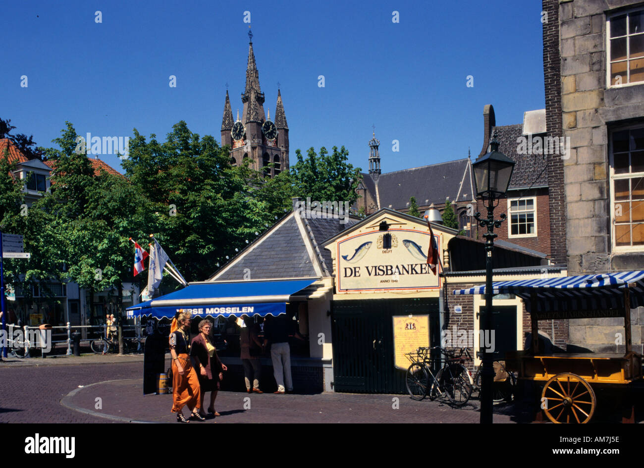 Delft fish fishmonger market old Dutch town city Netherlands Stock ...