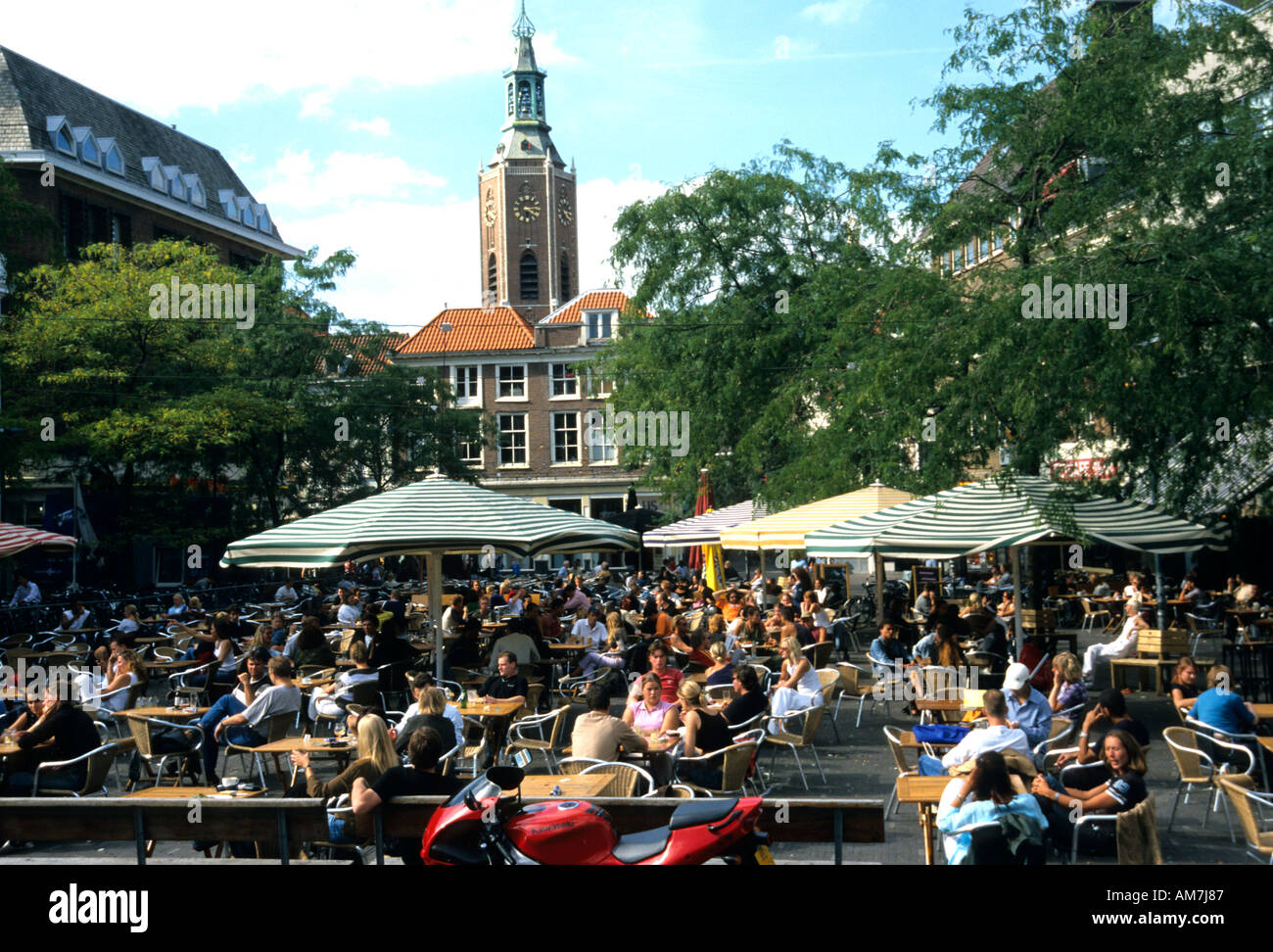 Grote Markt (Market Square) in The Hague Netherlands ( cafe terraces ...
