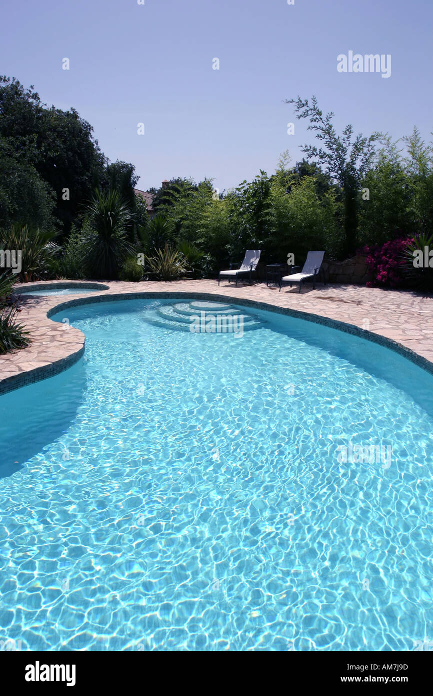 Luxury swimming pool of large villa in Spain Stock Photo - Alamy
