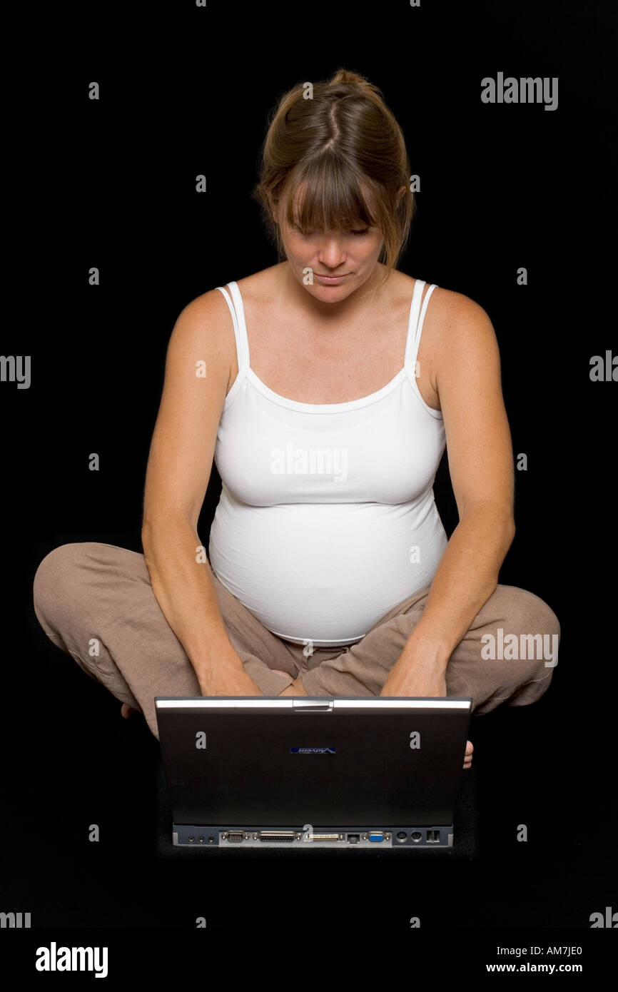 Young expectant lady surfing hi-res stock photography and images - Alamy