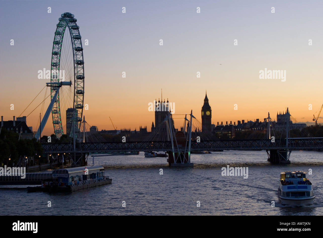 River Thames Sunset London Stock Photo - Alamy