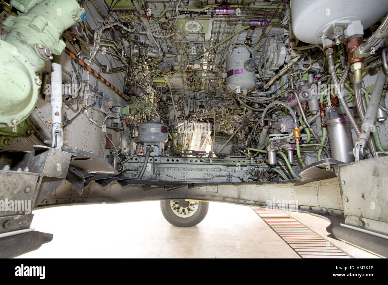 modern aircraft wheel mechanism Stock Photo - Alamy