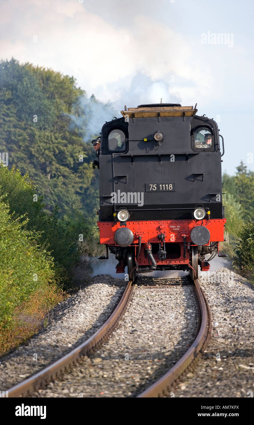 A steam locomotive on the way Stock Photo - Alamy