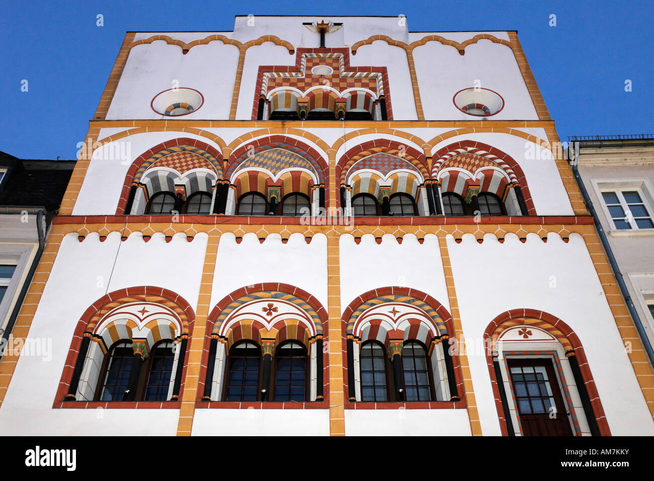 Gothic Three-Kings-House, Trier, Rhineland-Palatinate, Germany Stock ...