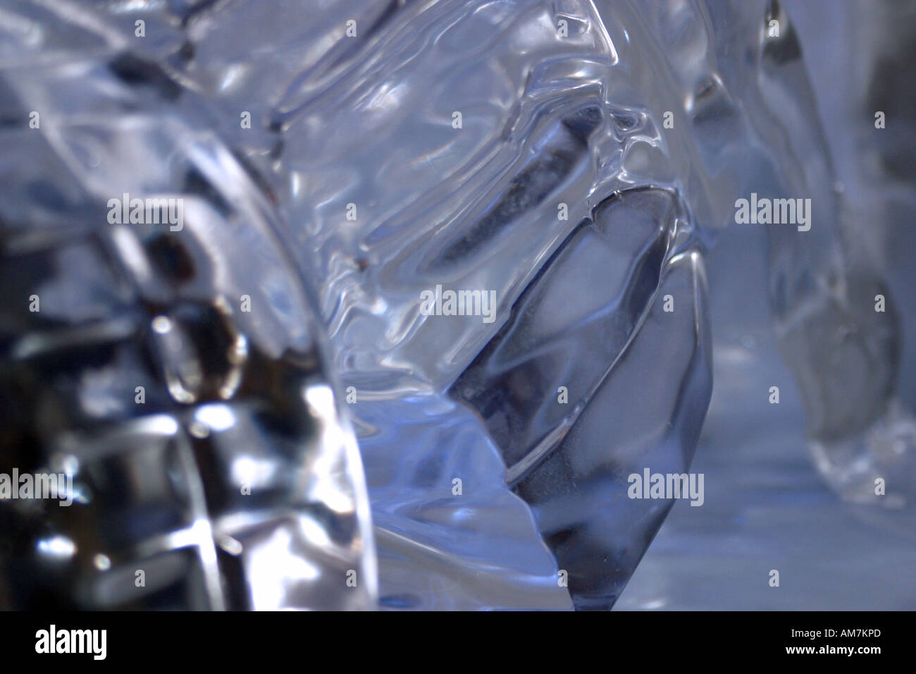 ICE frozen with red ligh shining through Stock Photo - Alamy