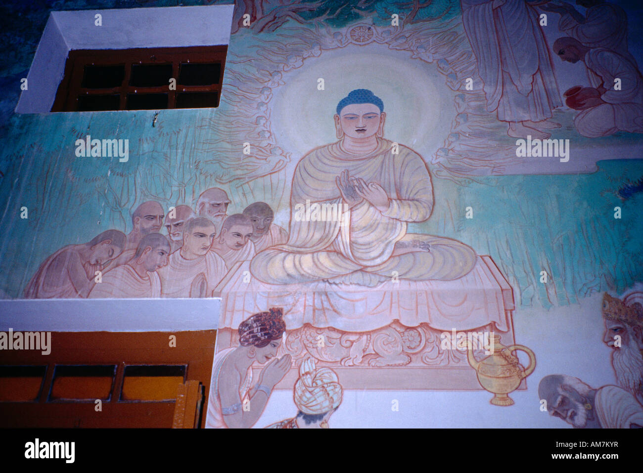 Buddha first sermon sarnath hi-res stock photography and images - Alamy
