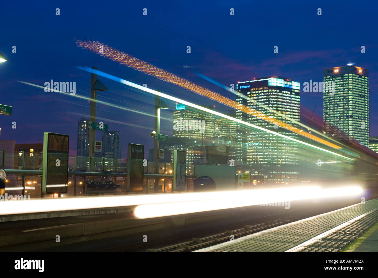 (DLR) Docklands Light Railway - East India Station - London Stock Photo ...
