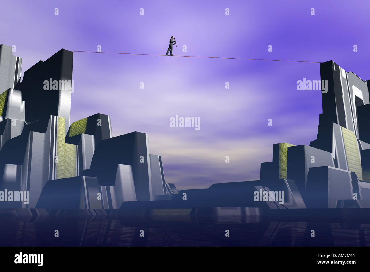 Walking a tightrope hi-res stock photography and images - Alamy