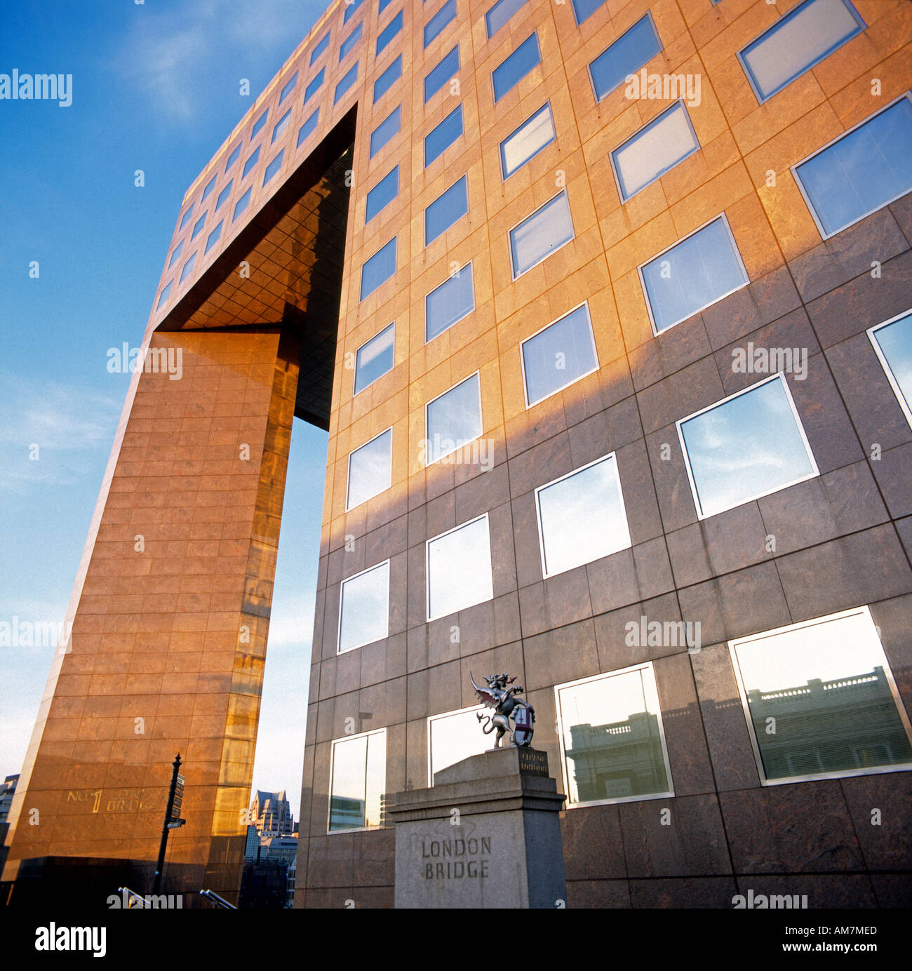 No 1 Number One London Bridge office building in evening light London ...