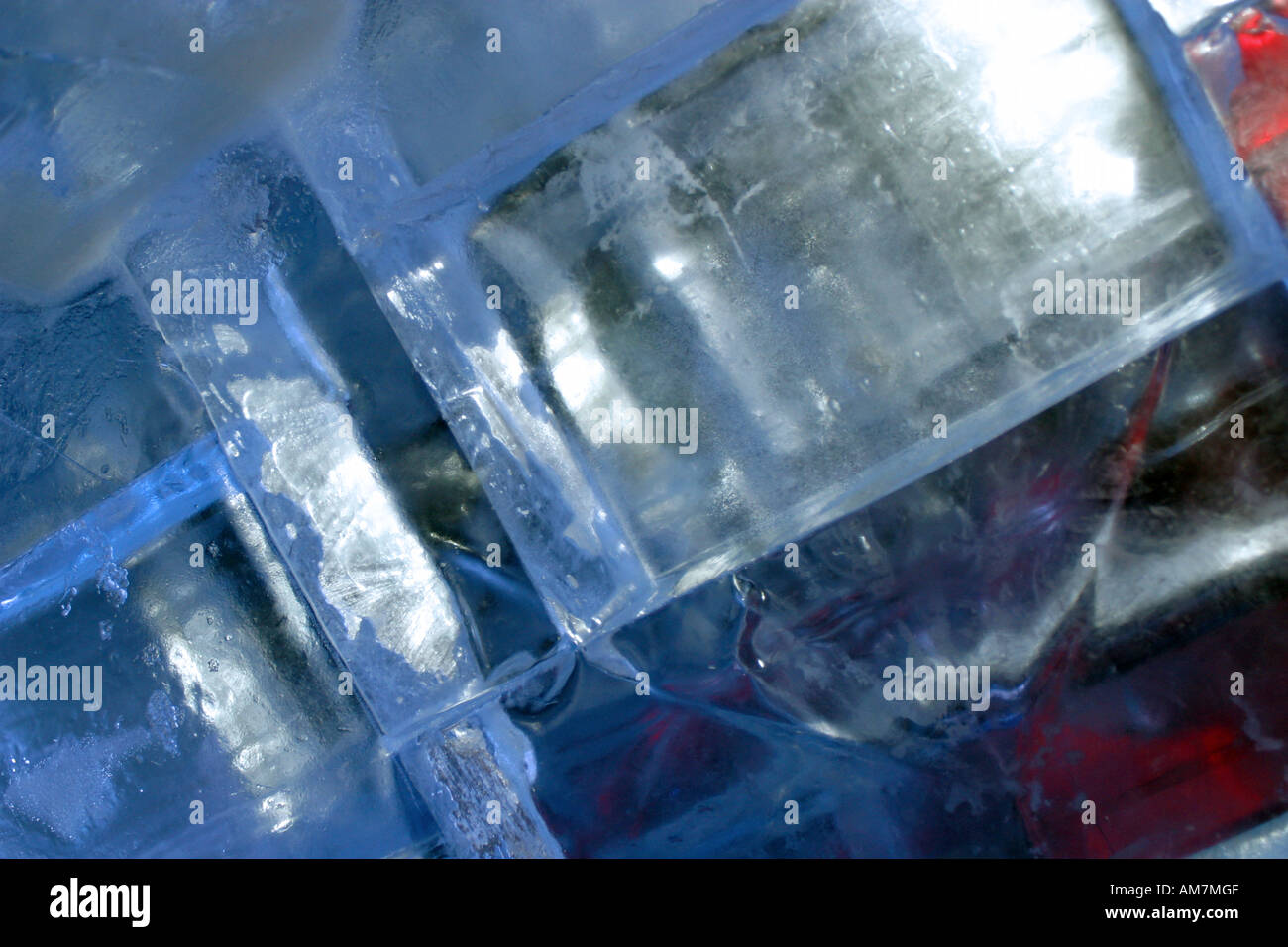frozen blue ICE block Stock Photo - Alamy