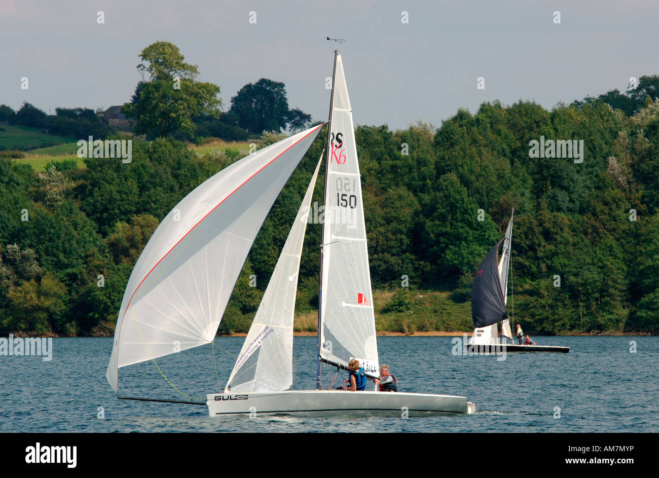 Sailing On Carsington Water A Freshwater Reservoir Stock Photo - Alamy