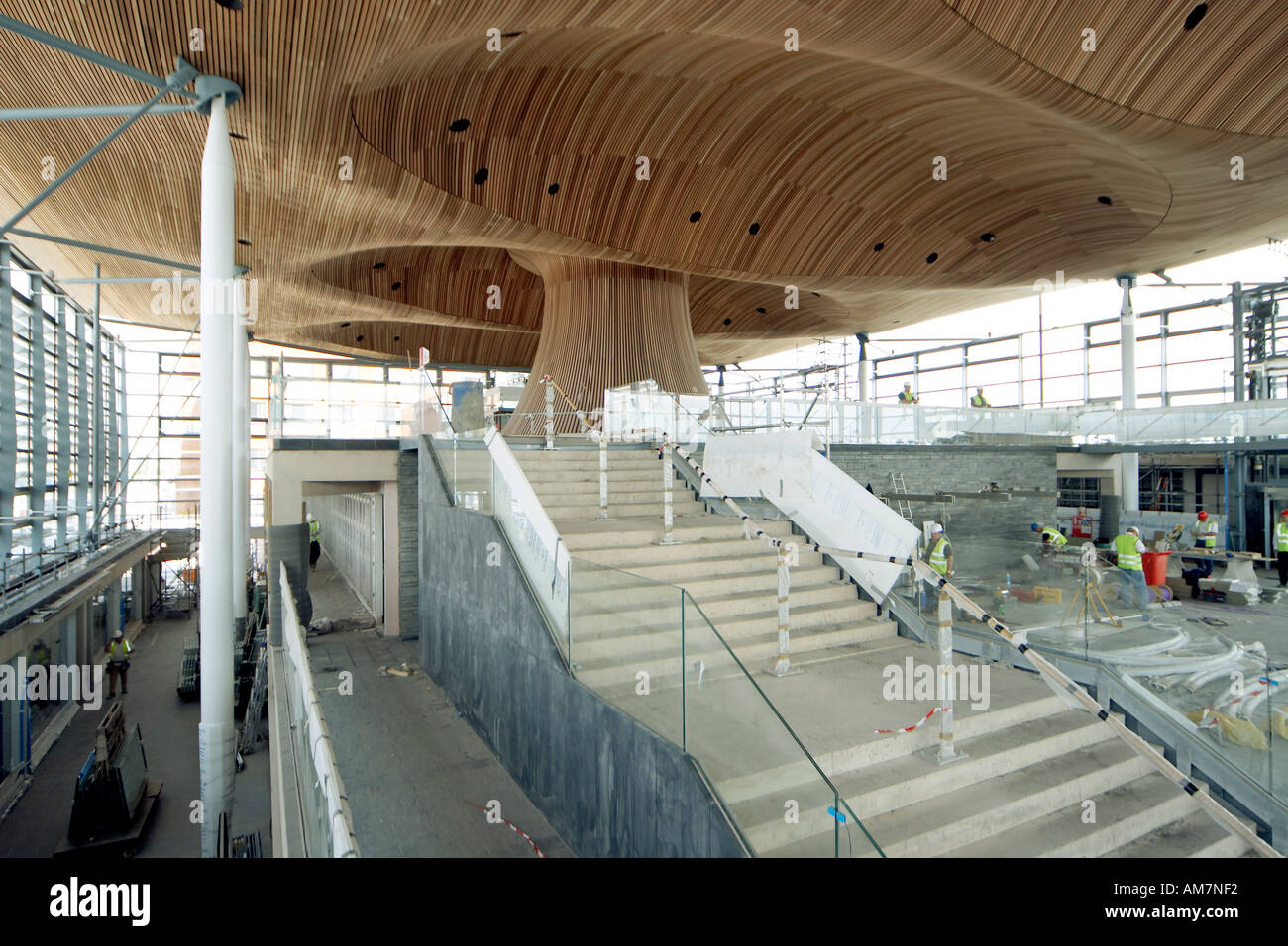 New National Assembly of Wales Building Cardiff interior Richard Rogers ...