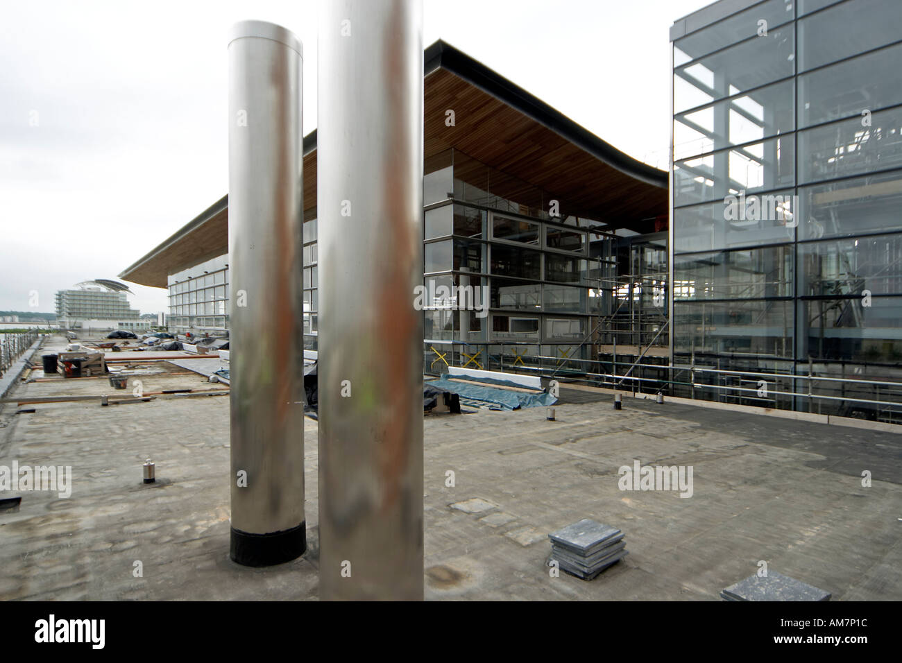 New National Assembly of Wales Building Cardiff construction site ...