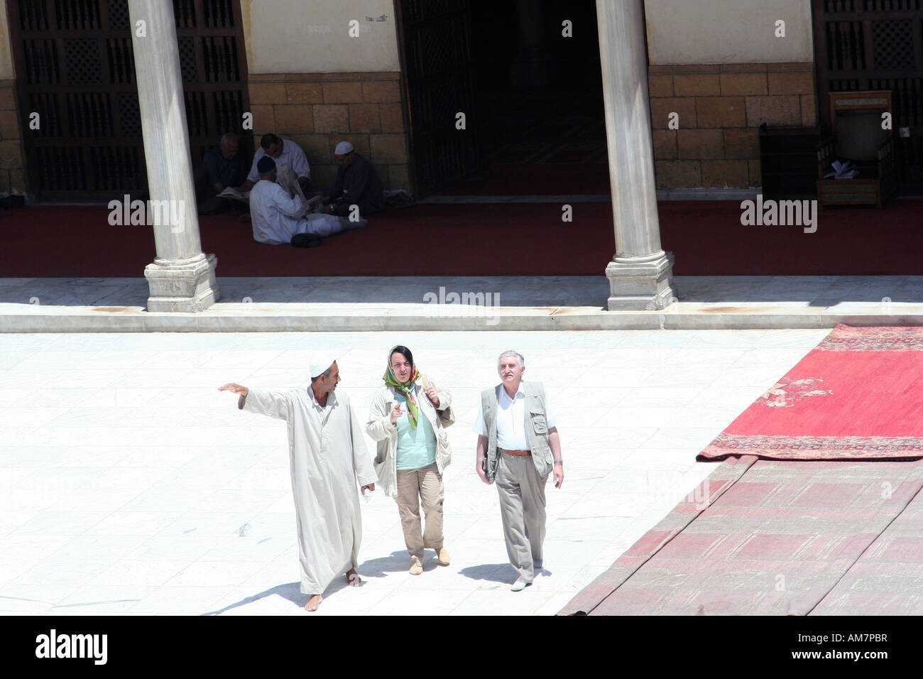 tourists in Al-Azhar mosque , cairo , eggypt Stock Photo - Alamy