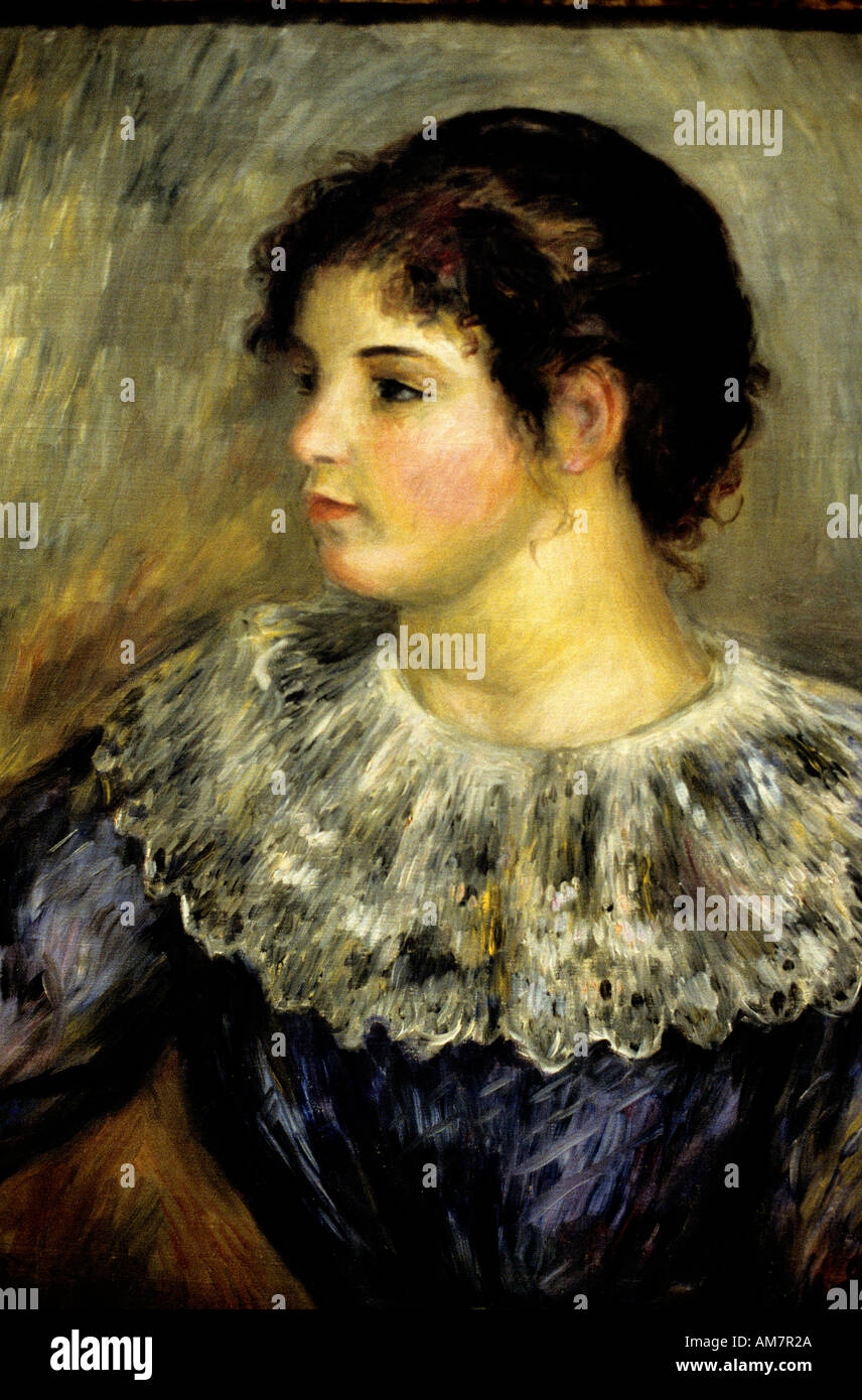 Young Woman Pierre Auguste Renoir 1841-1919 French Impressionist France ...