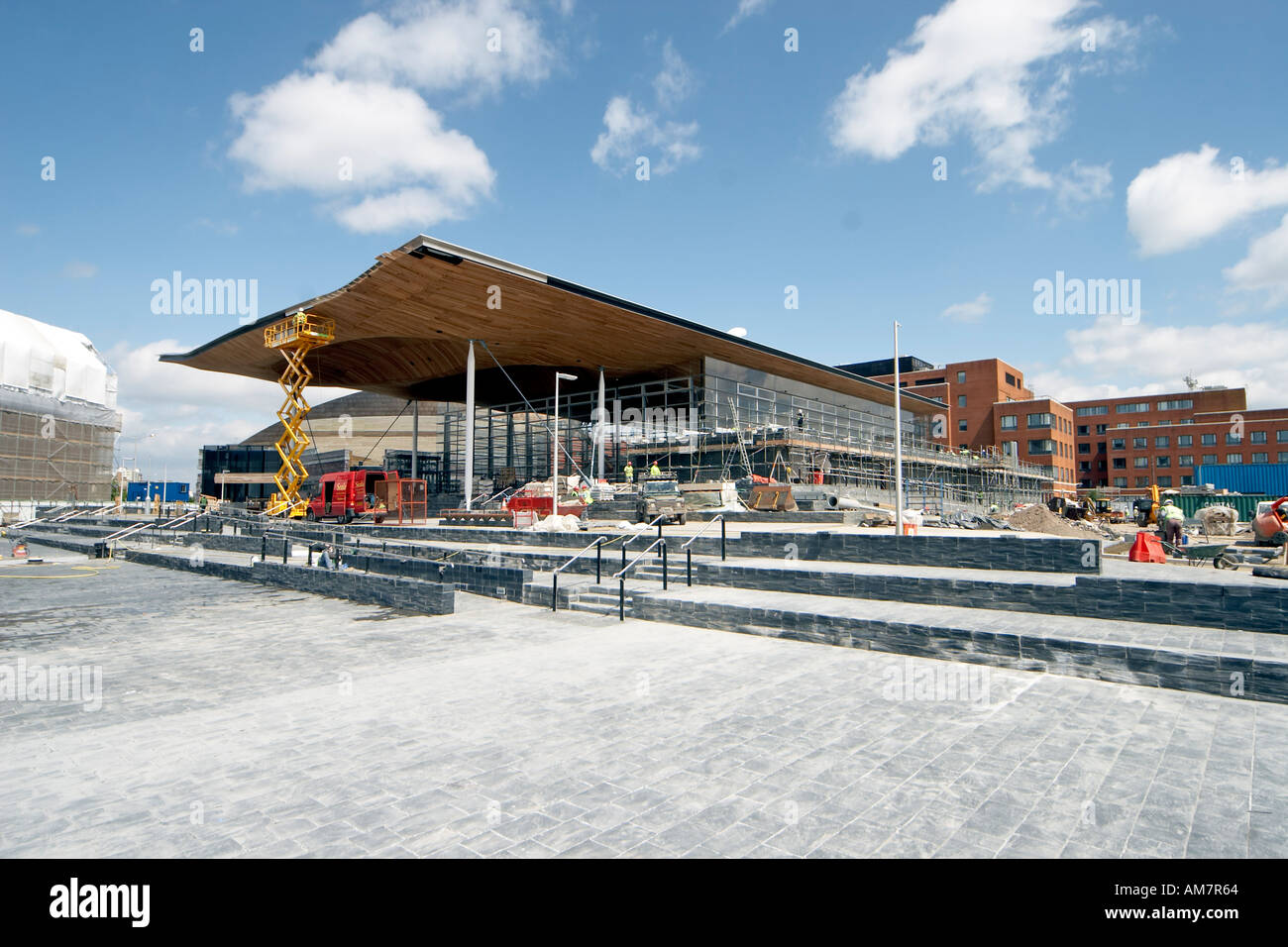 New National Assembly of Wales Building Cardiff construction site ...