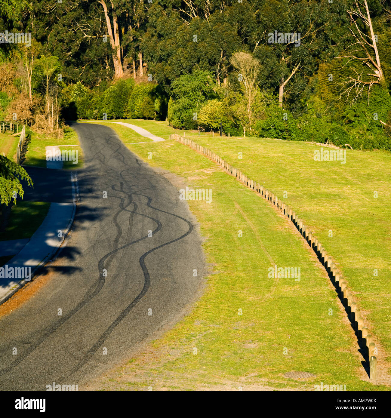 Tracks wheel marks on road hi-res stock photography and images - Alamy
