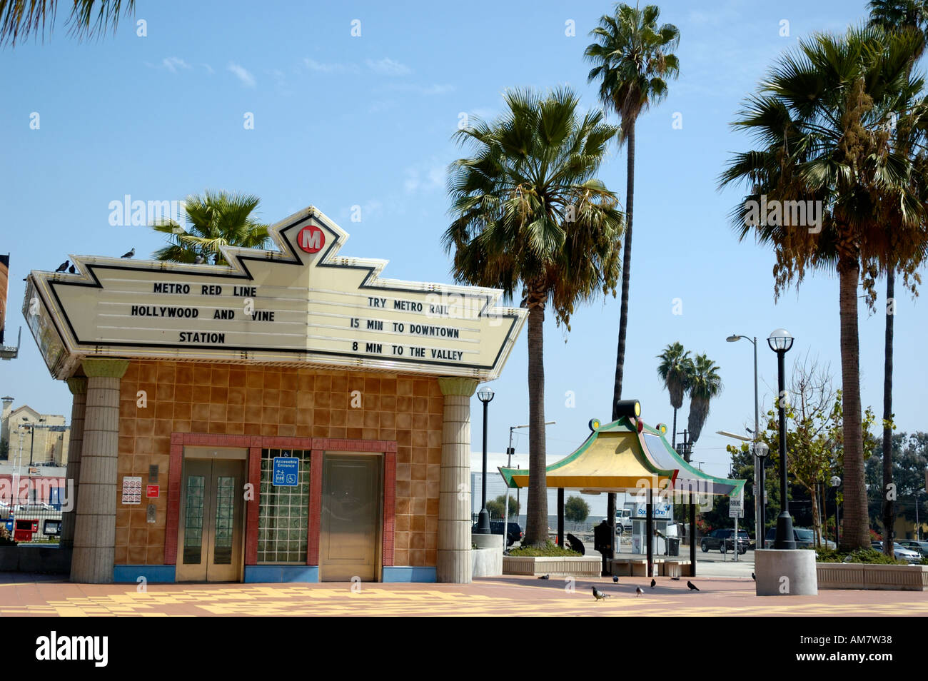Hollywood and Vine Los Angeles Metro Red Line station Stock Photo - Alamy