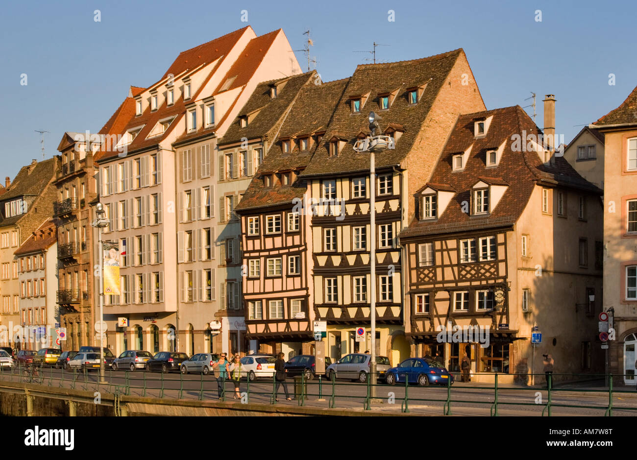 Medieval buildings in the afternoon sun in Strasbourg, France Stock ...